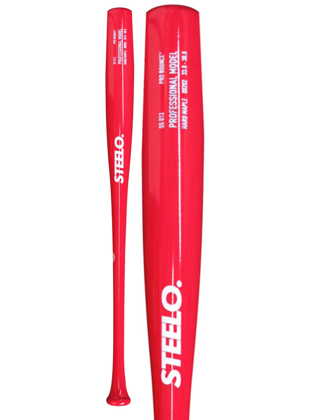 Pro Bounce™ 013 Maple Torpedo Baseball Bat - Red | STEELO.® – Steelo Sports